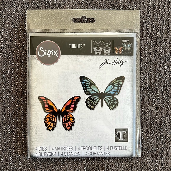 Sizzix | Office | Tim Holtz Sizzix Thinlits Die Set 4pk Detailed Butterflies Nwt | Poshmark